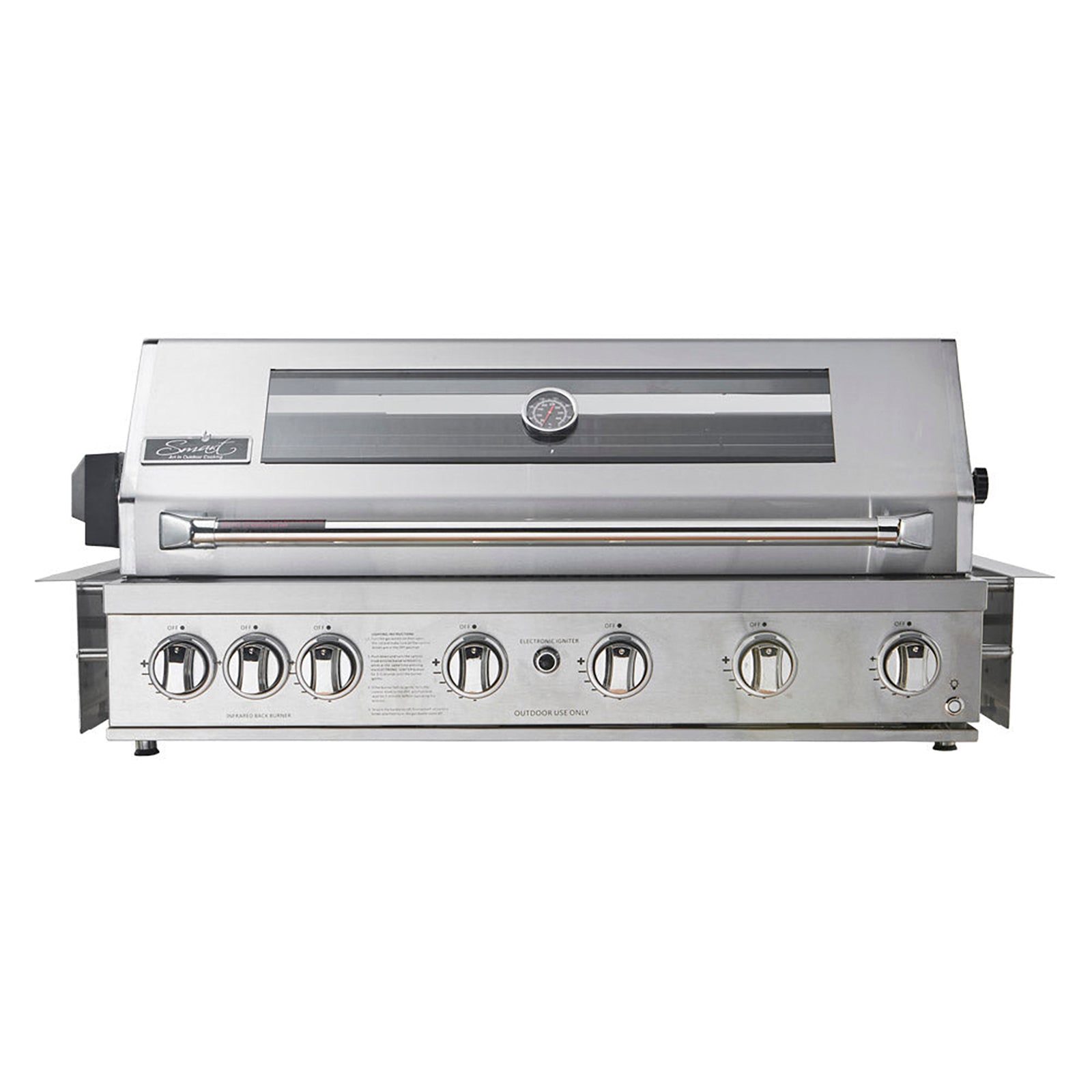 Smart 6 Burner Built-In Gas BBQ With Rotisserie & Rear Infrared Burner